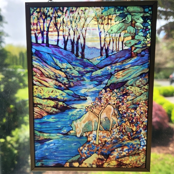 Vintage | Art | Vintage Glass Masters Recreation Louis Tiffany Doe ...